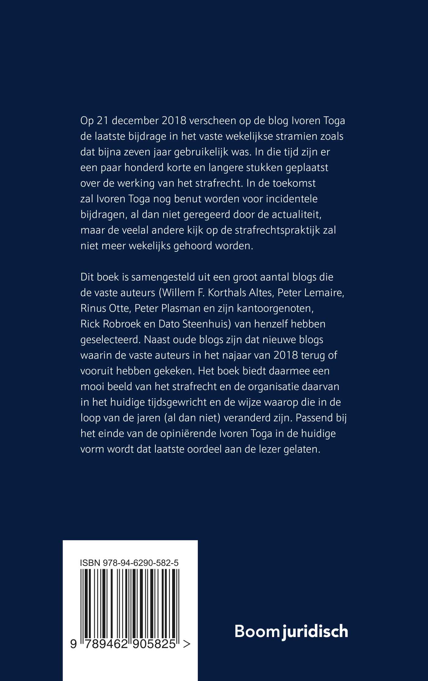 Ivoren Toga 2012-2018 | Otte, Robroek | 9789462905825 | Boom